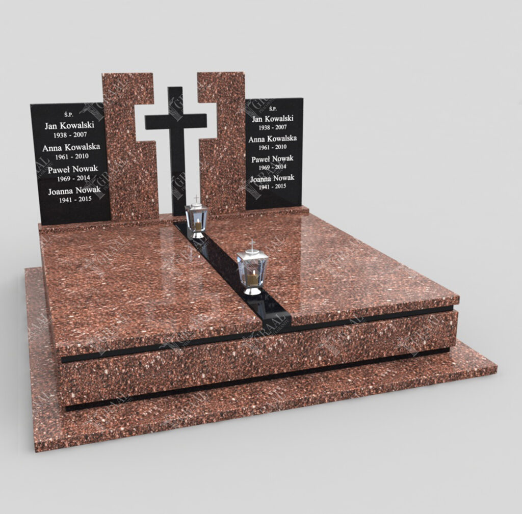 Kup Nagrobek podwójny KD 55 w Warszawie | PRACOWNIA GRANITU GRAAL